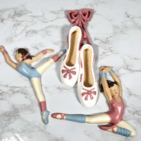 Burwood Productions | Accents | Vintage Ballet Dancer Wall Decor Set Of ...